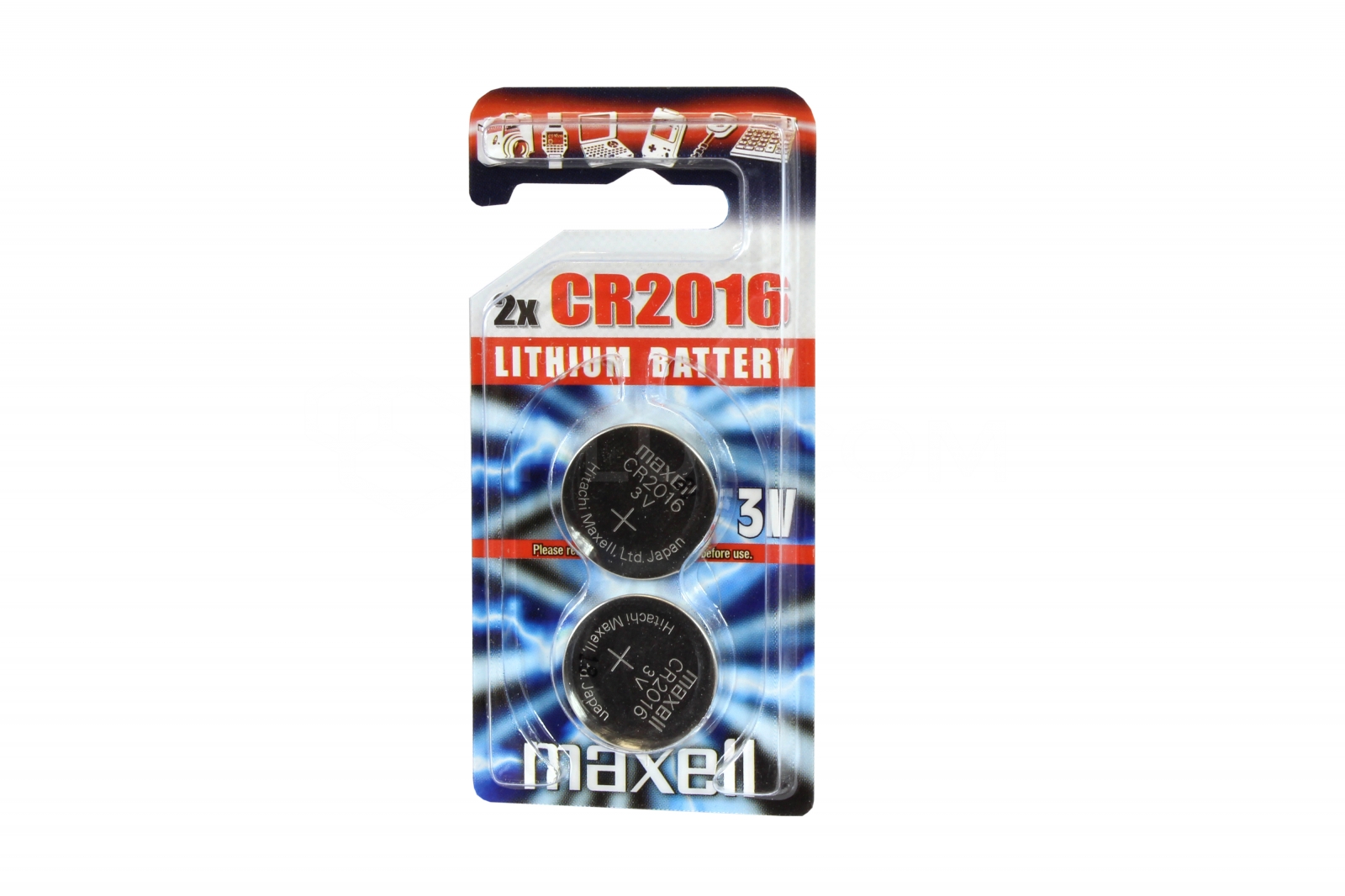 CR2016 3V Maxell lithium coin battery (2pcs)