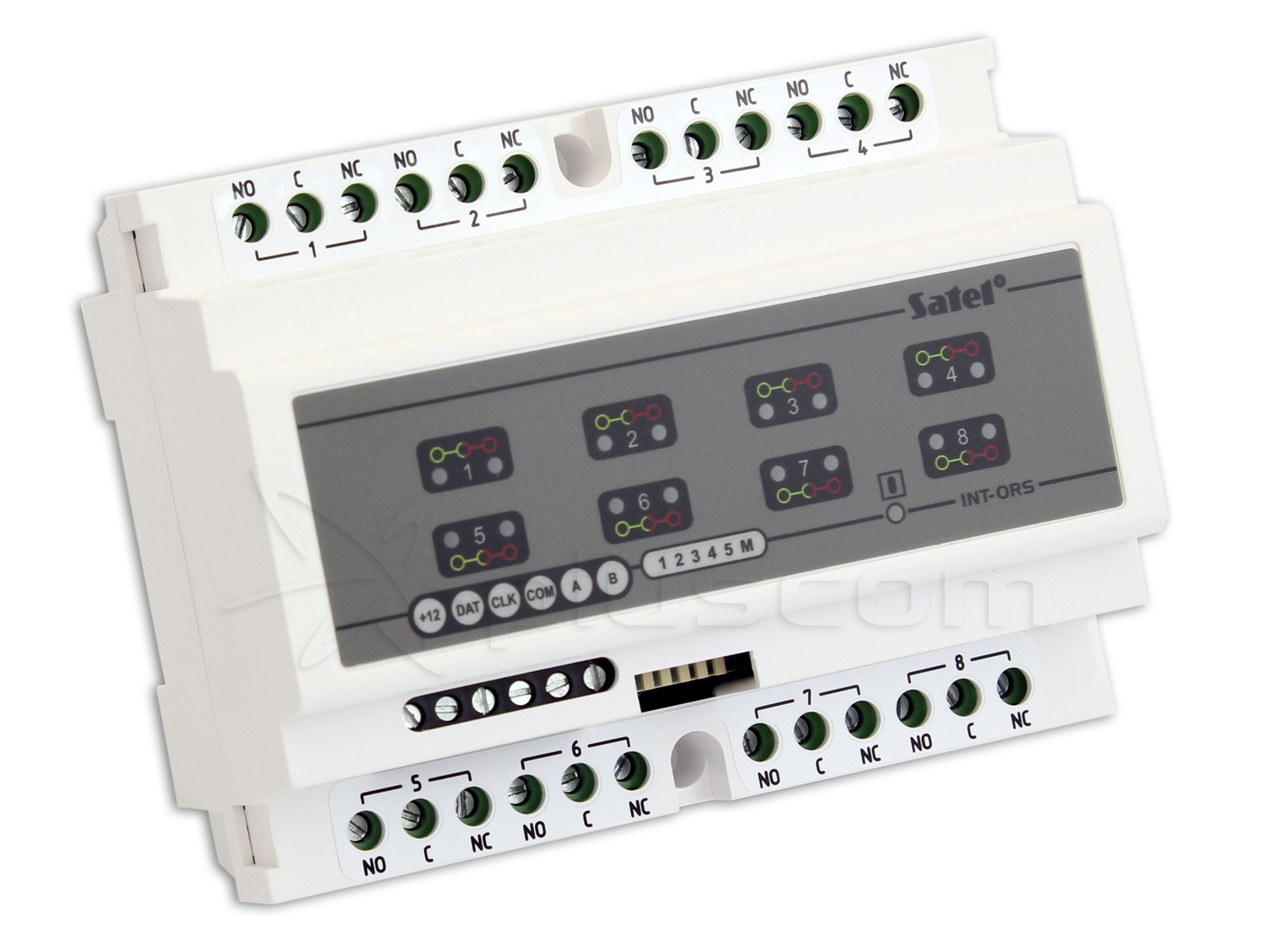 Satel INT ORS DIN Rail Compatible 8 relay Outputs Expansion Module satel-int-ors-din-rail-compatible-8-relay-outputs-expansion-module