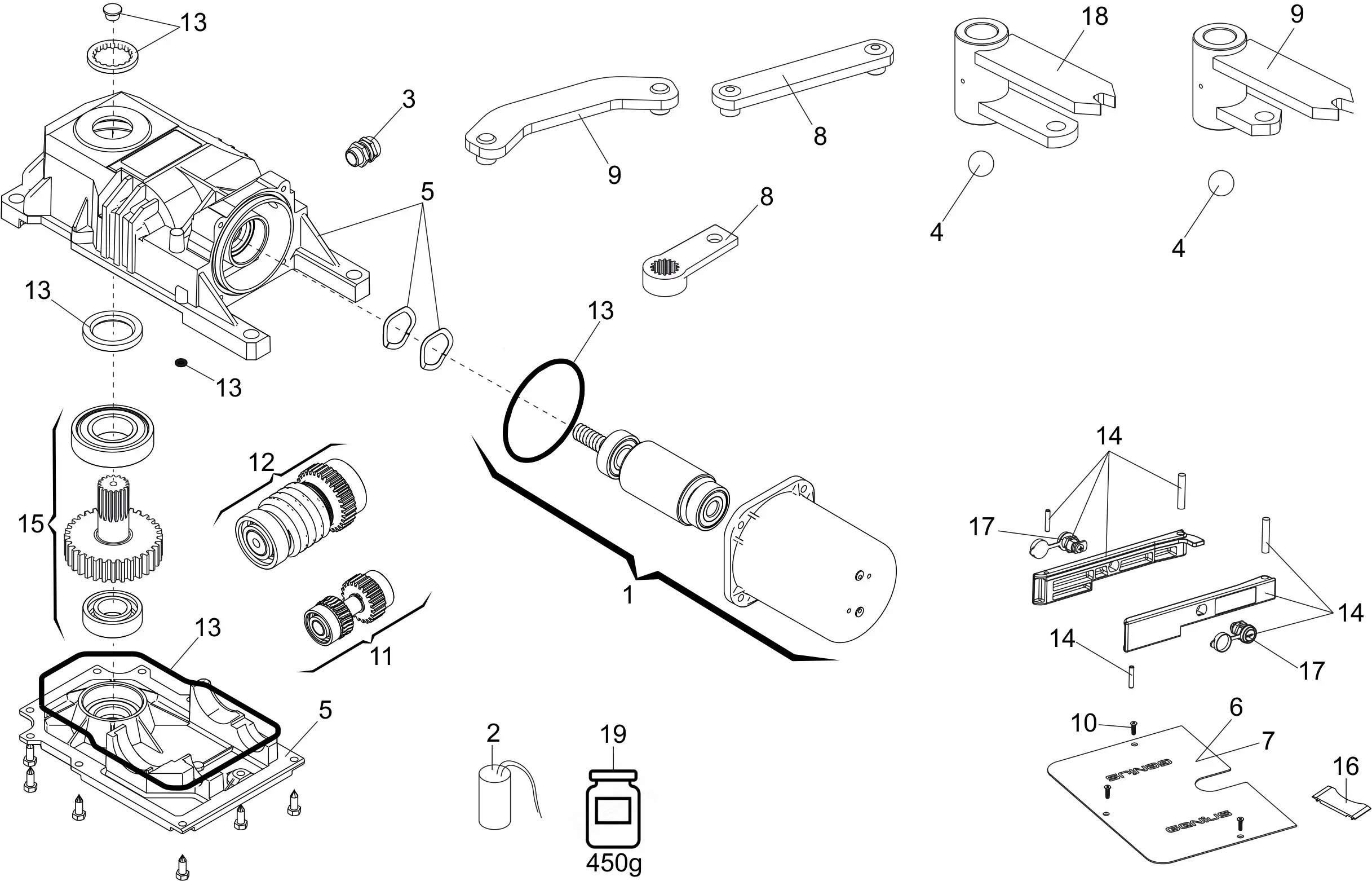 Service parts Genius Roller 230V