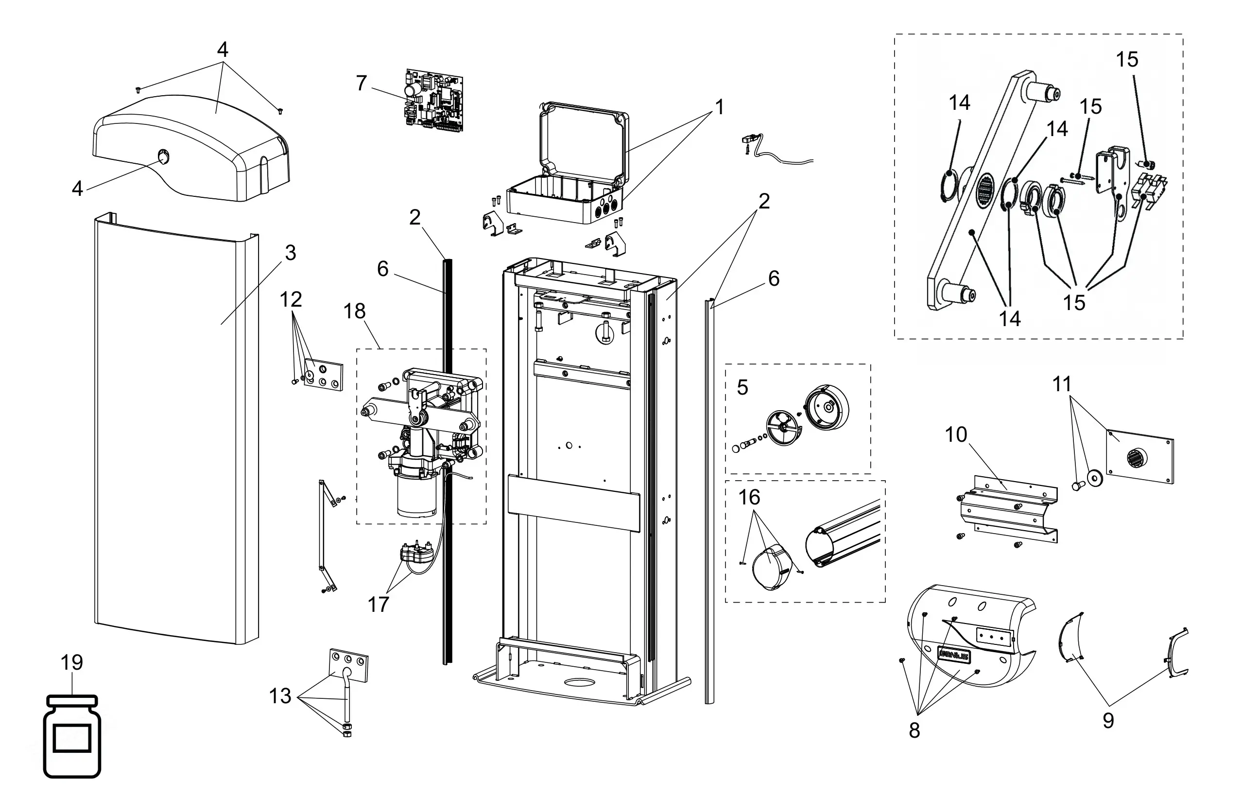 Genius Rainbow Fast 324 C spare parts
