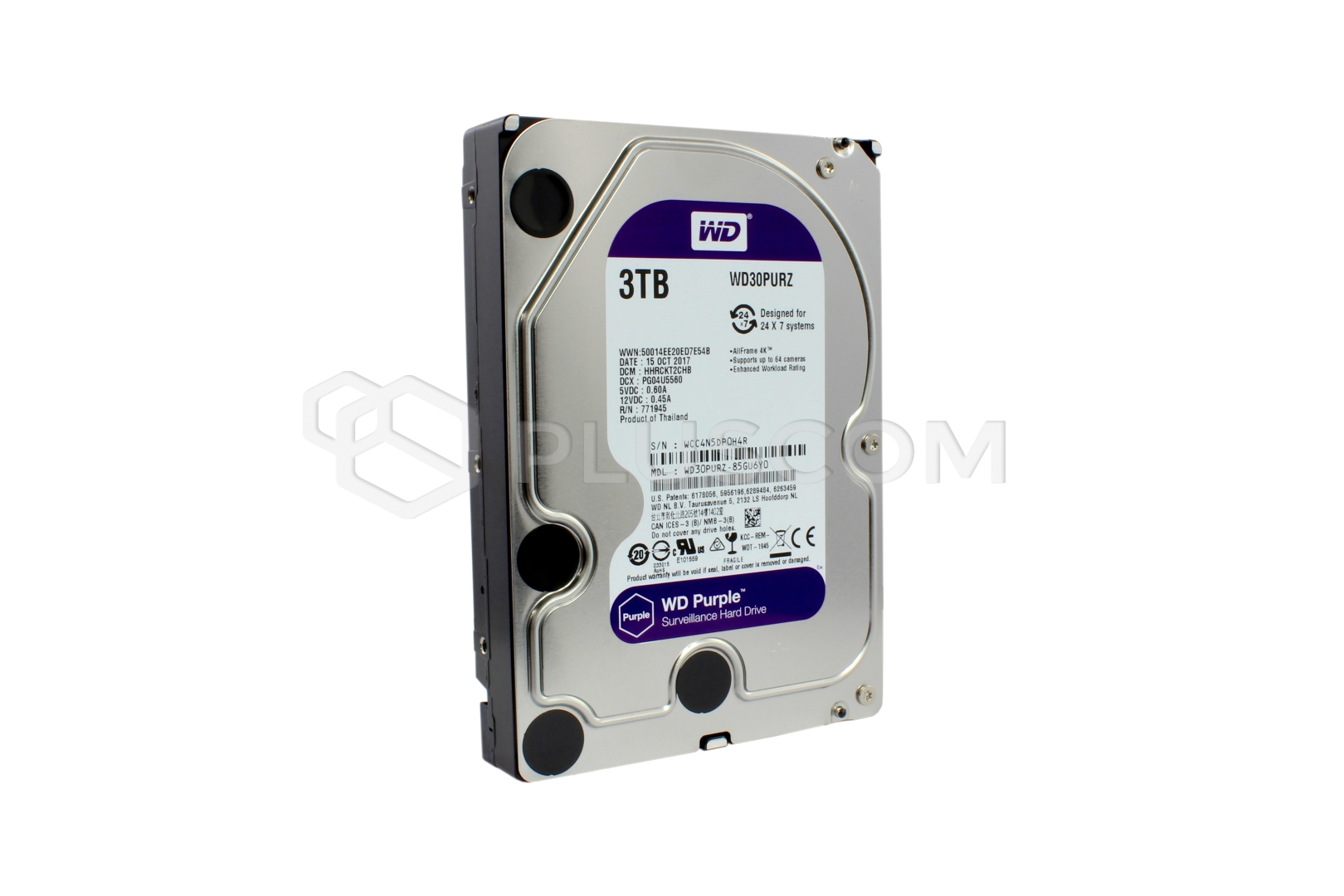 3TB WD Purple Surveillance Hard Drives