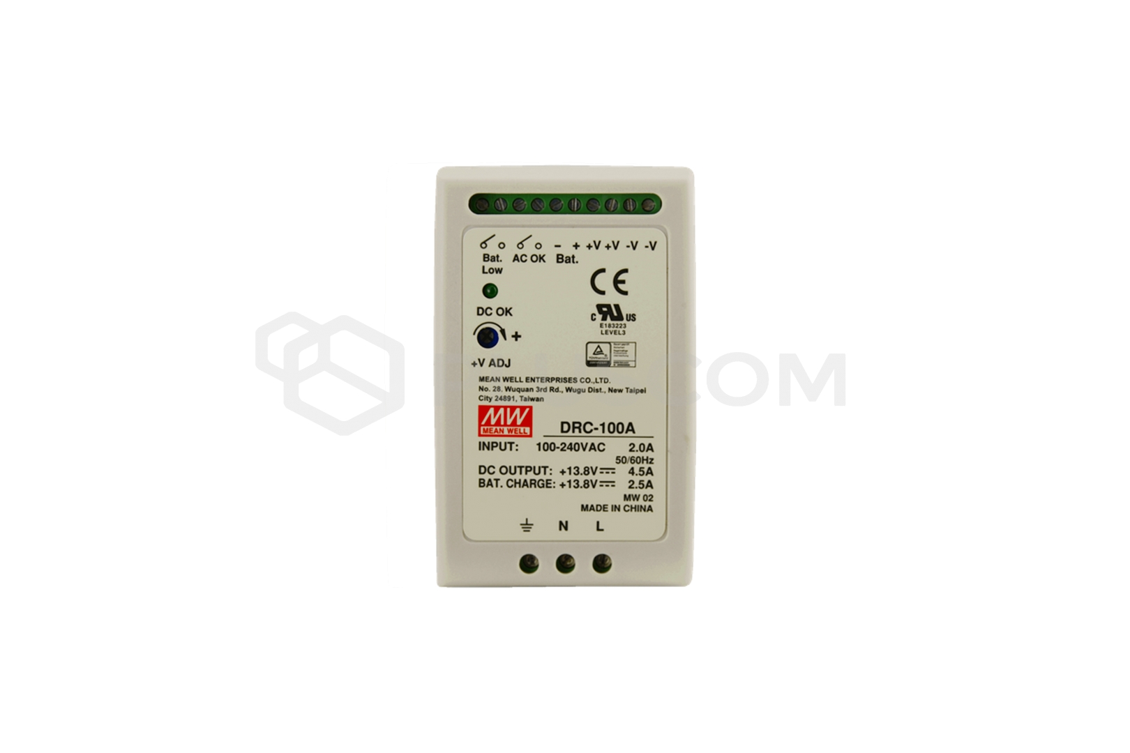 DRC-100A Mean Well DC 13,8V/100W/2,5A/4,5A/ DIN TS35