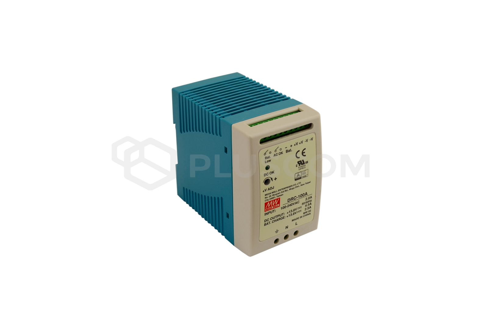 DRC-100A Mean Well DC 13,8V/100W/2,5A/4,5A/ DIN TS35
