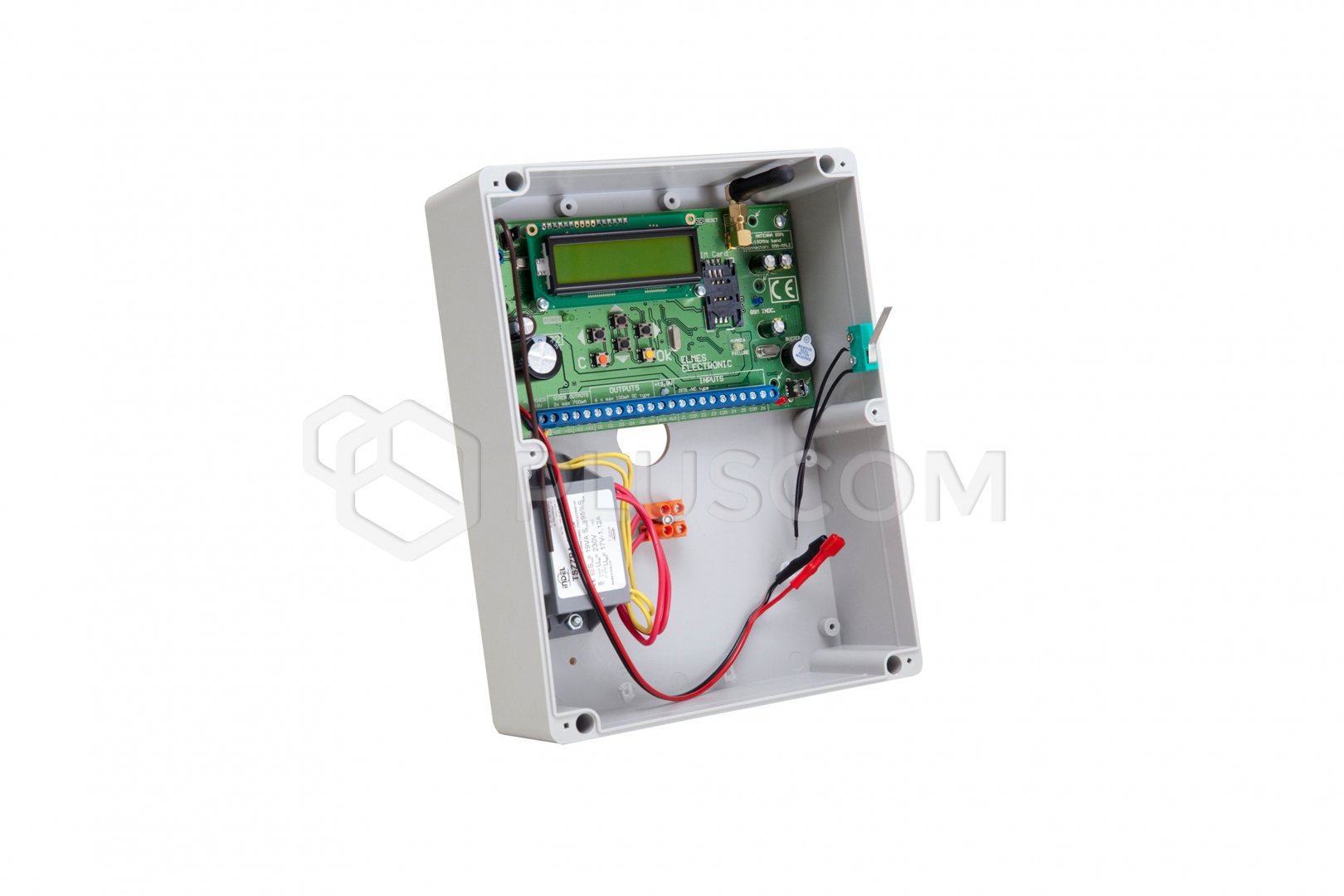 Elmes CBP32S wireless and wired alarm control panel in a housing
