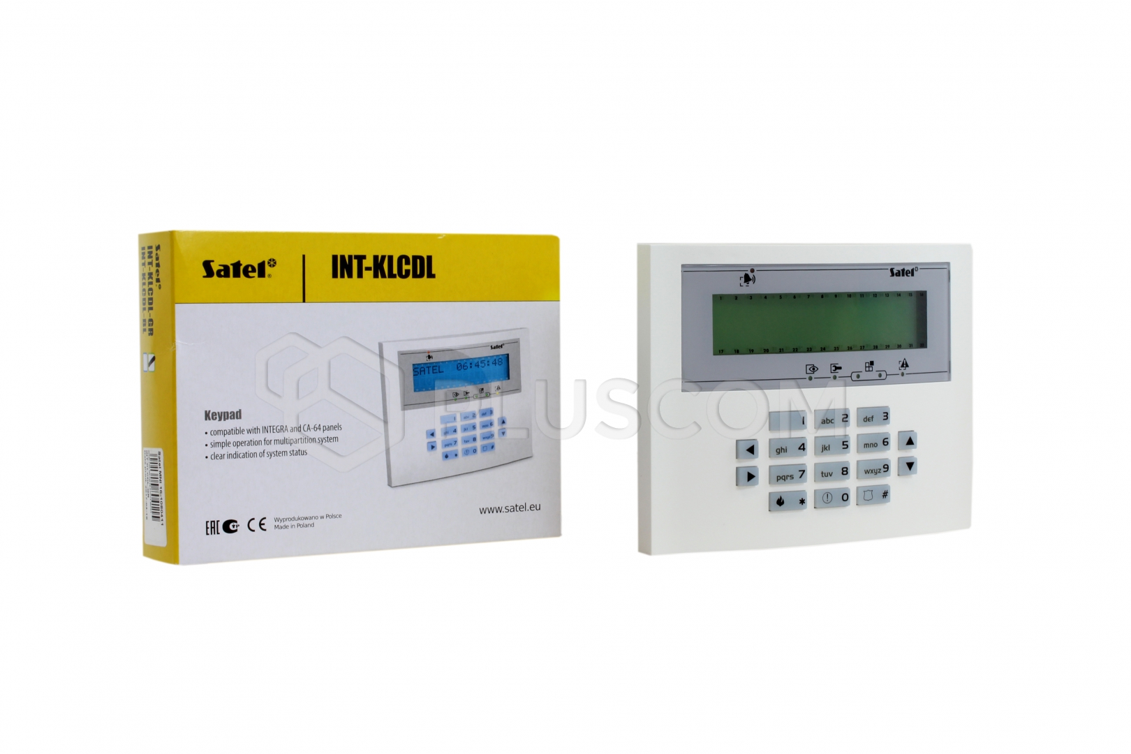Satel INT-KLCDL-BL LCD keypad for INTEGRA control panels