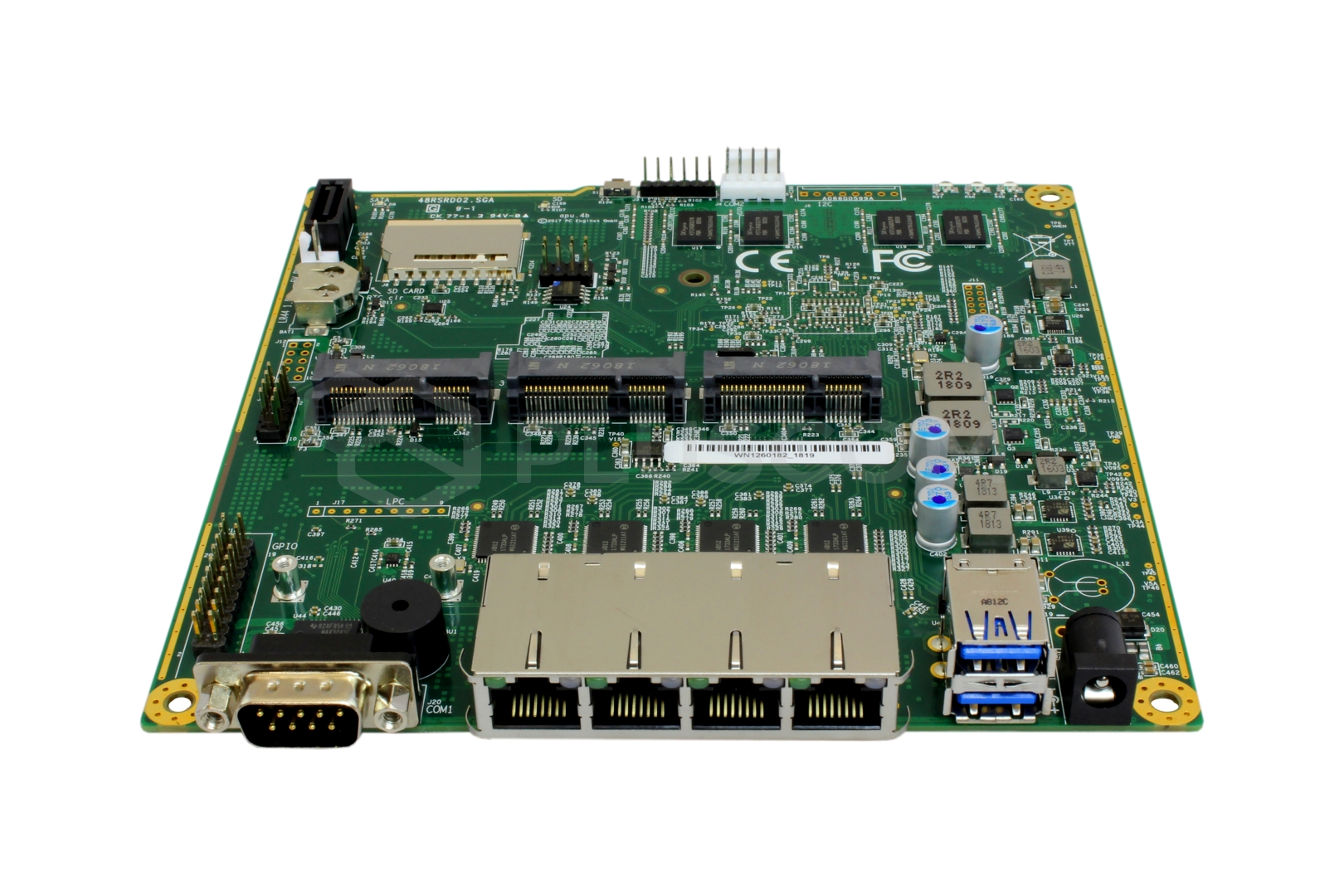 PC Engines APU.4B4 System board 4xGigabitLAN, 4GB RAM, AMD GX-412TC CPU