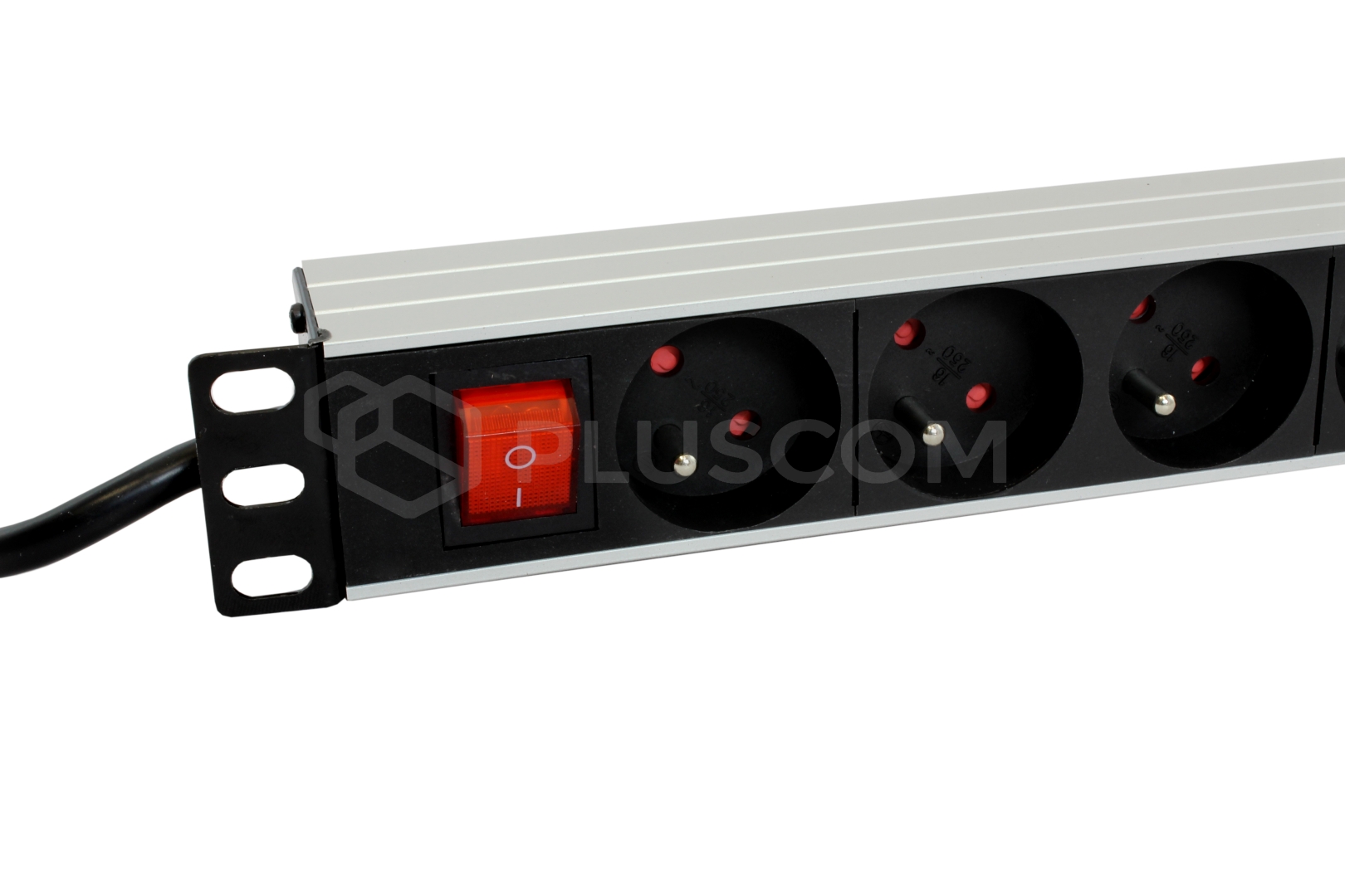 Power strip RACK 19'' 9-slots with switch