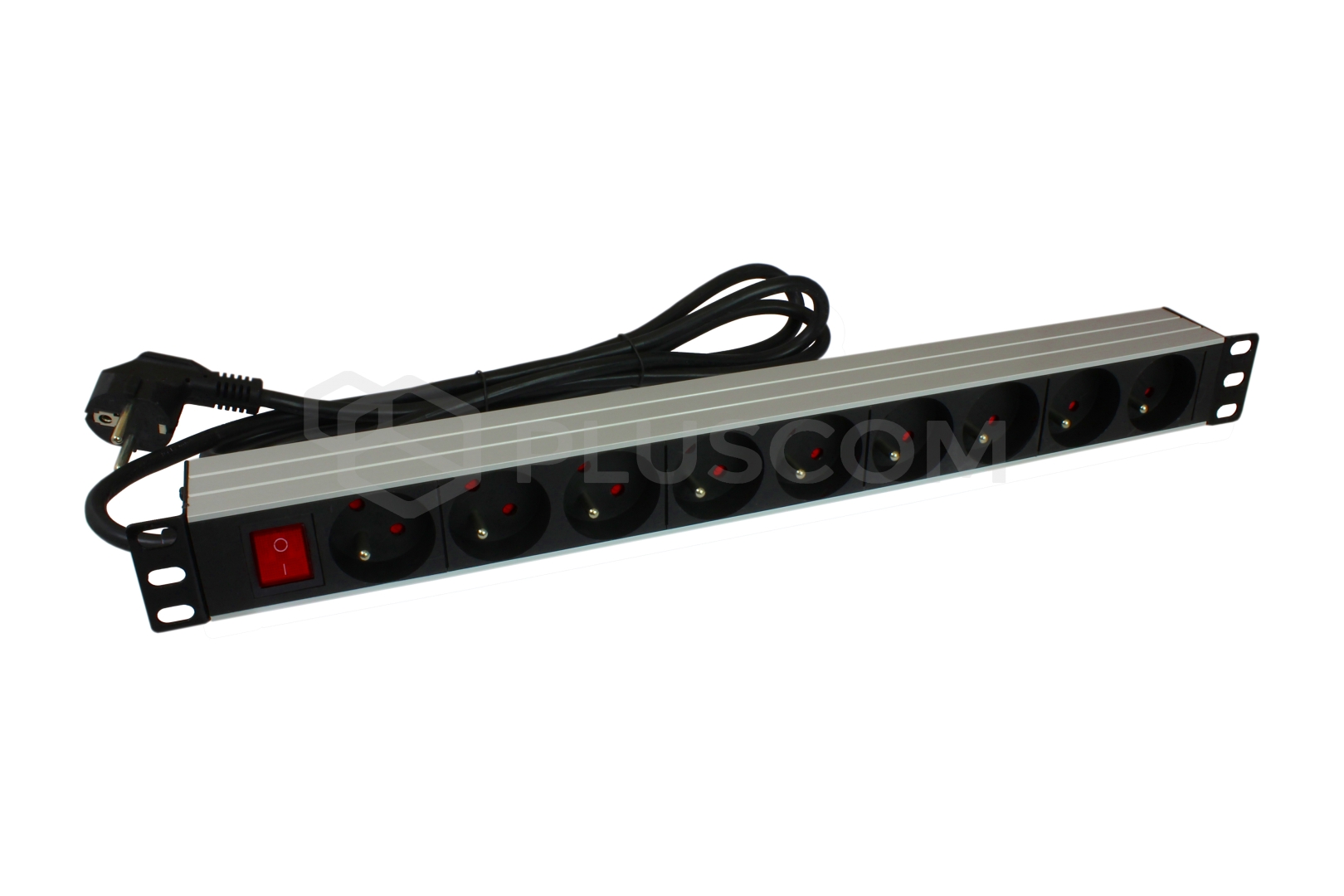 Power strip RACK 19'' 9-slots with switch