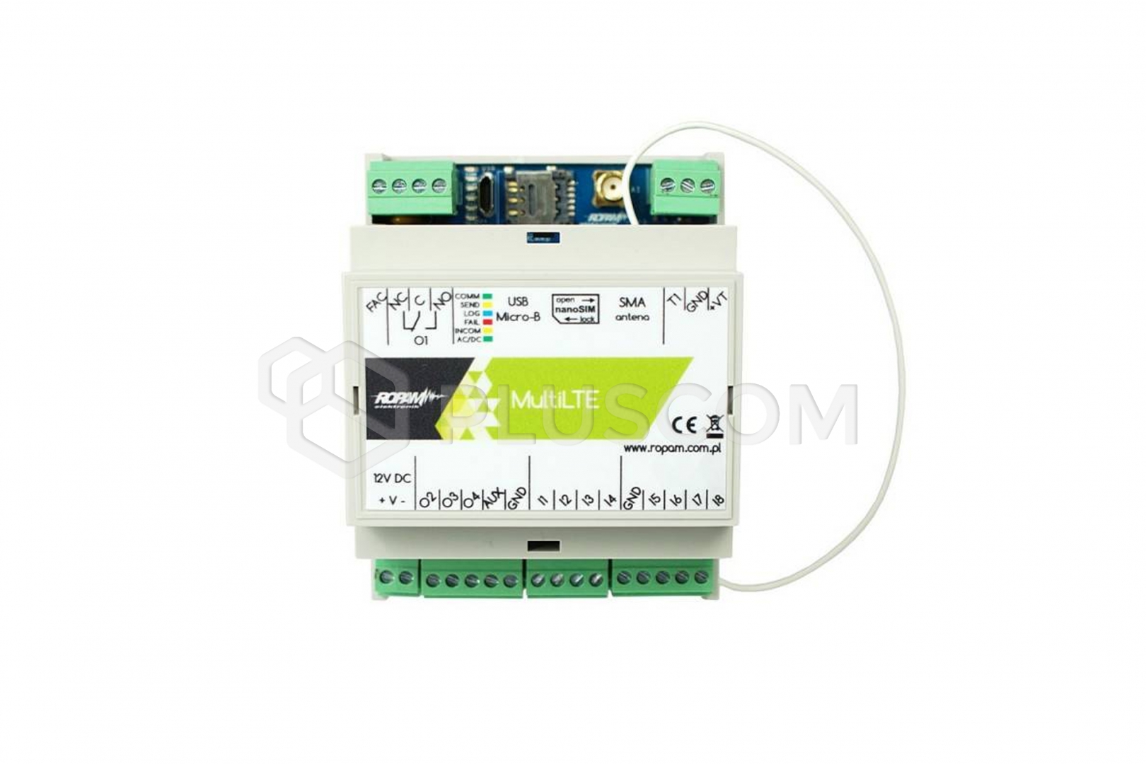 Ropam MultiLTE-RF-D4M LTE notification and control module for DIN rail