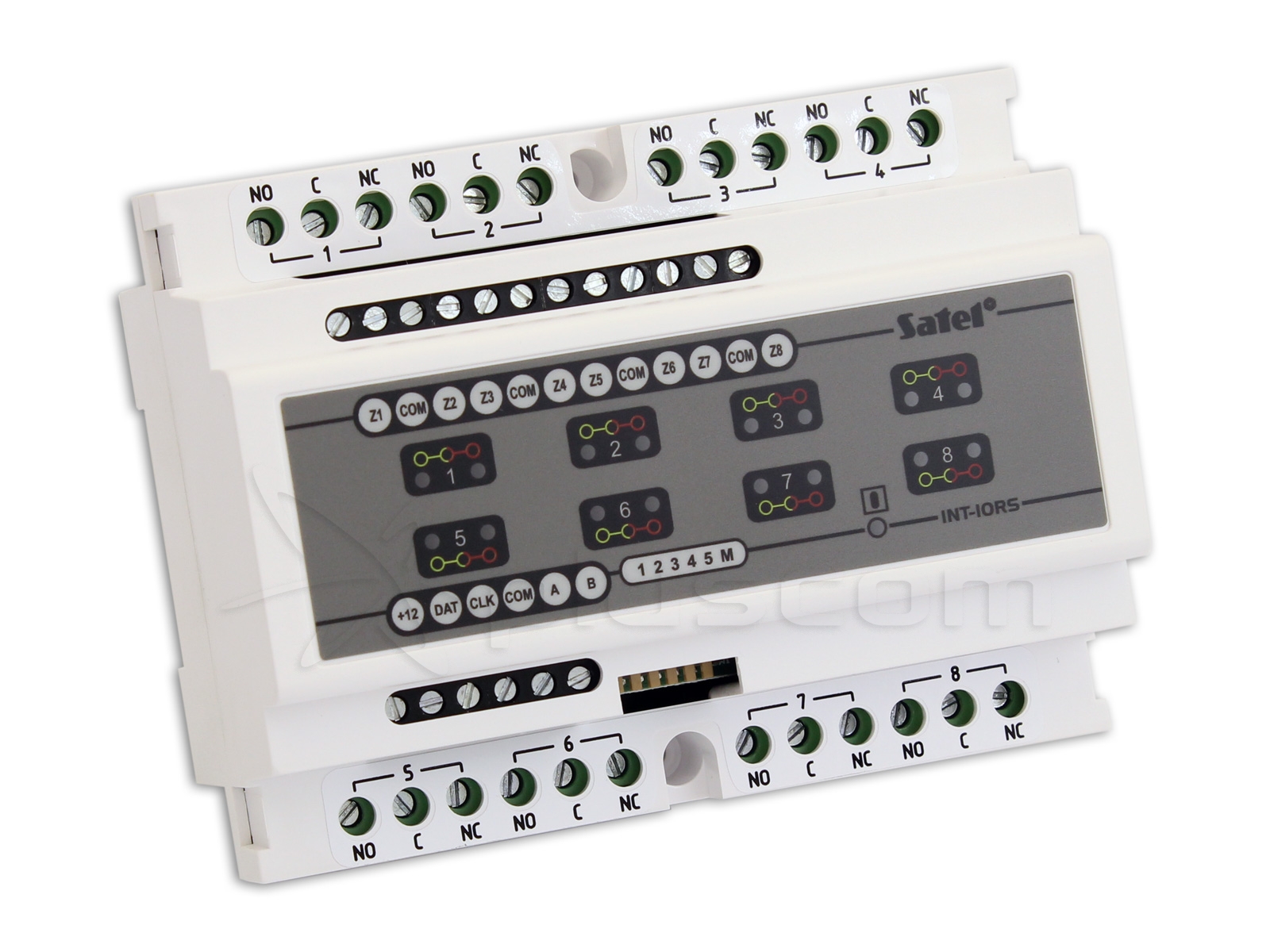 Satel INT-IORS Ekspander 8 wejść i 8 wyjść przekaźn. na szynę DIN