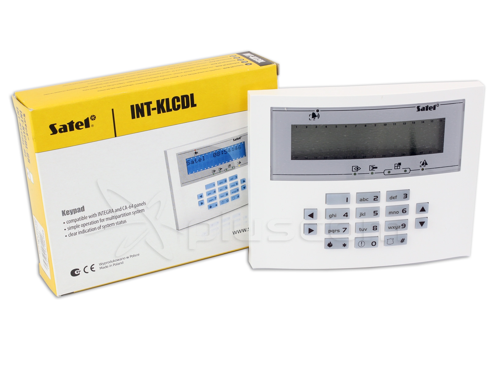 Satel INT-KLCDL-BL LCD keypad for INTEGRA control panels