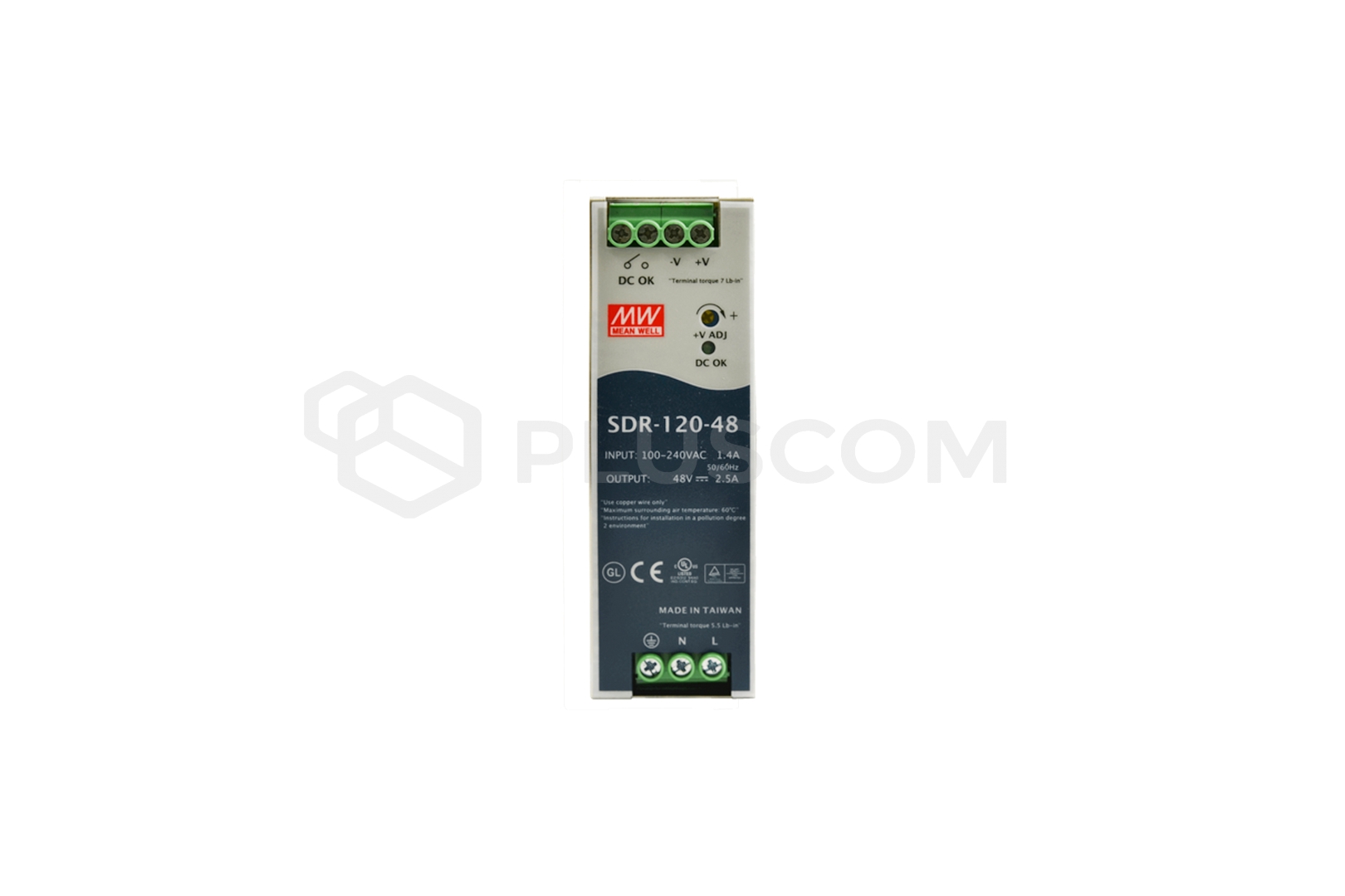 SDR-120-48 Mean Well 48V/2,5A/120W DIN rail power supply