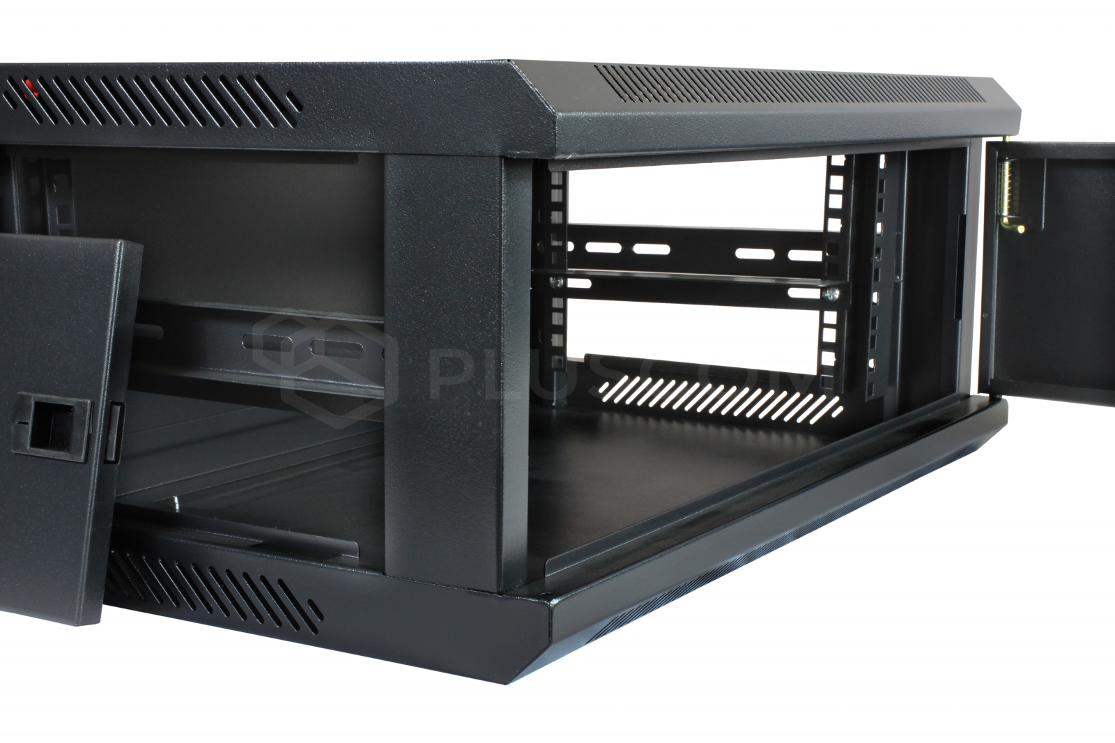 Szafa RACK 19'' 4U 400mm czarna z drzwiami metalowymi