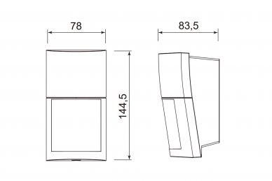 OPTEX QXI-RDT-X5 Wireless outdoor wide angle dual tech PIR